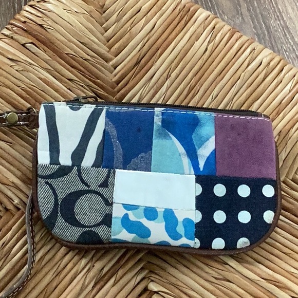 Coach | Bags | Coach Denim Patchwork Wristlet Preloved Item Sold As Is ...
